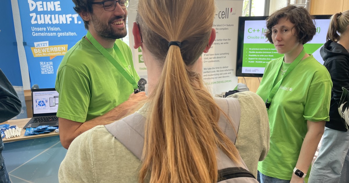 Computer Science Career Fair at TU Chemnitz, Germany 2024 | think-cell